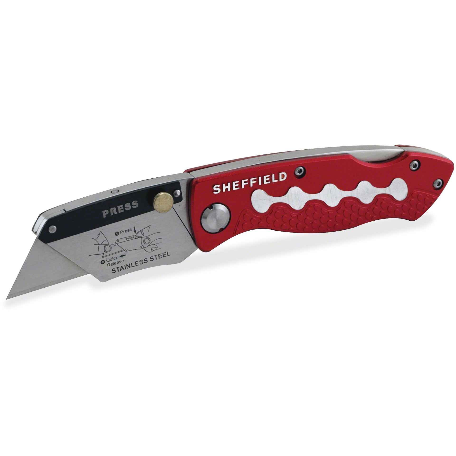 Sheffield, GNS58113, Great NeckBlade Holder Lockback Utility Knife, 1 ...