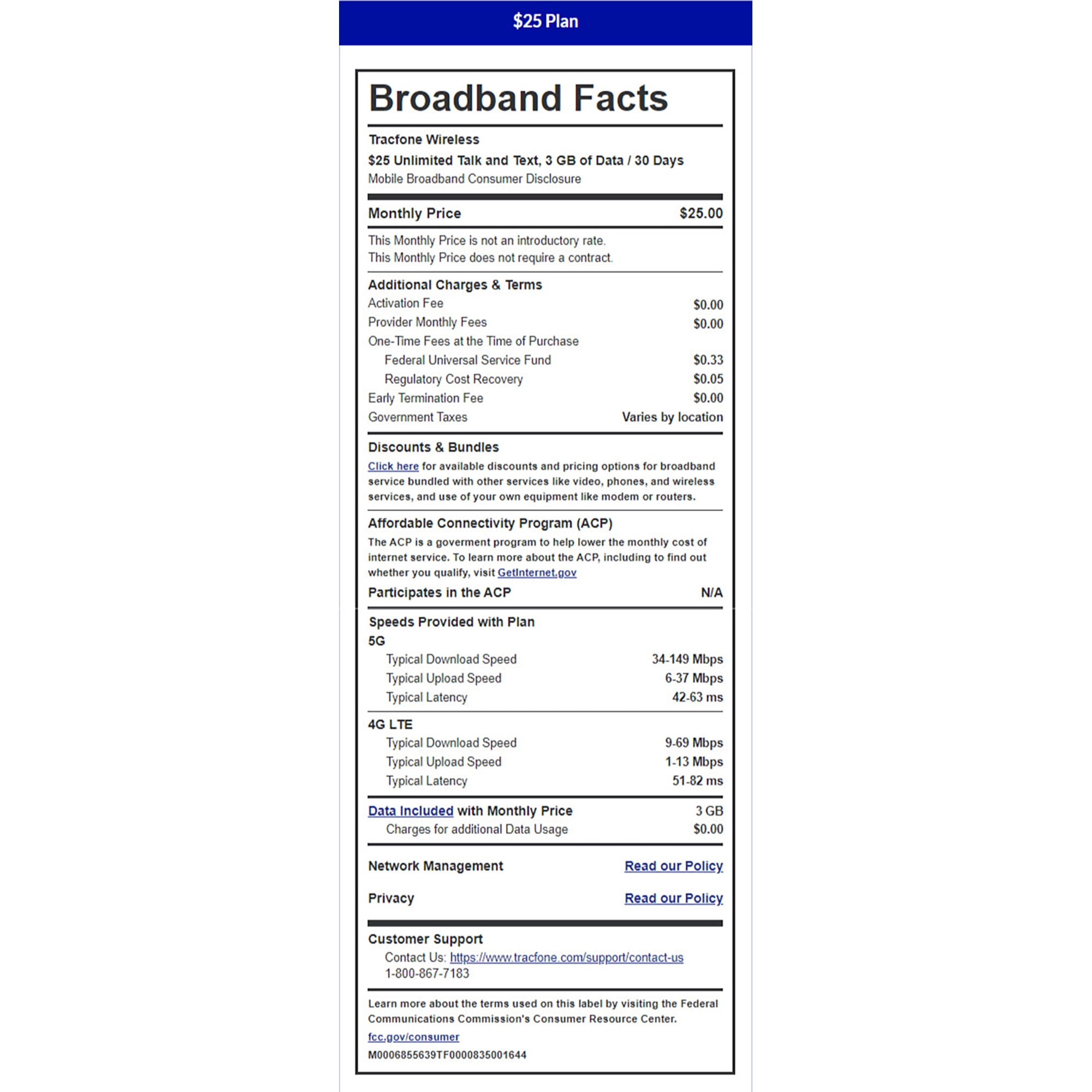 Tracfone $25 Smartphone Unlimited Talk & Text 30-Day Prepaid Plan (6 GB ...