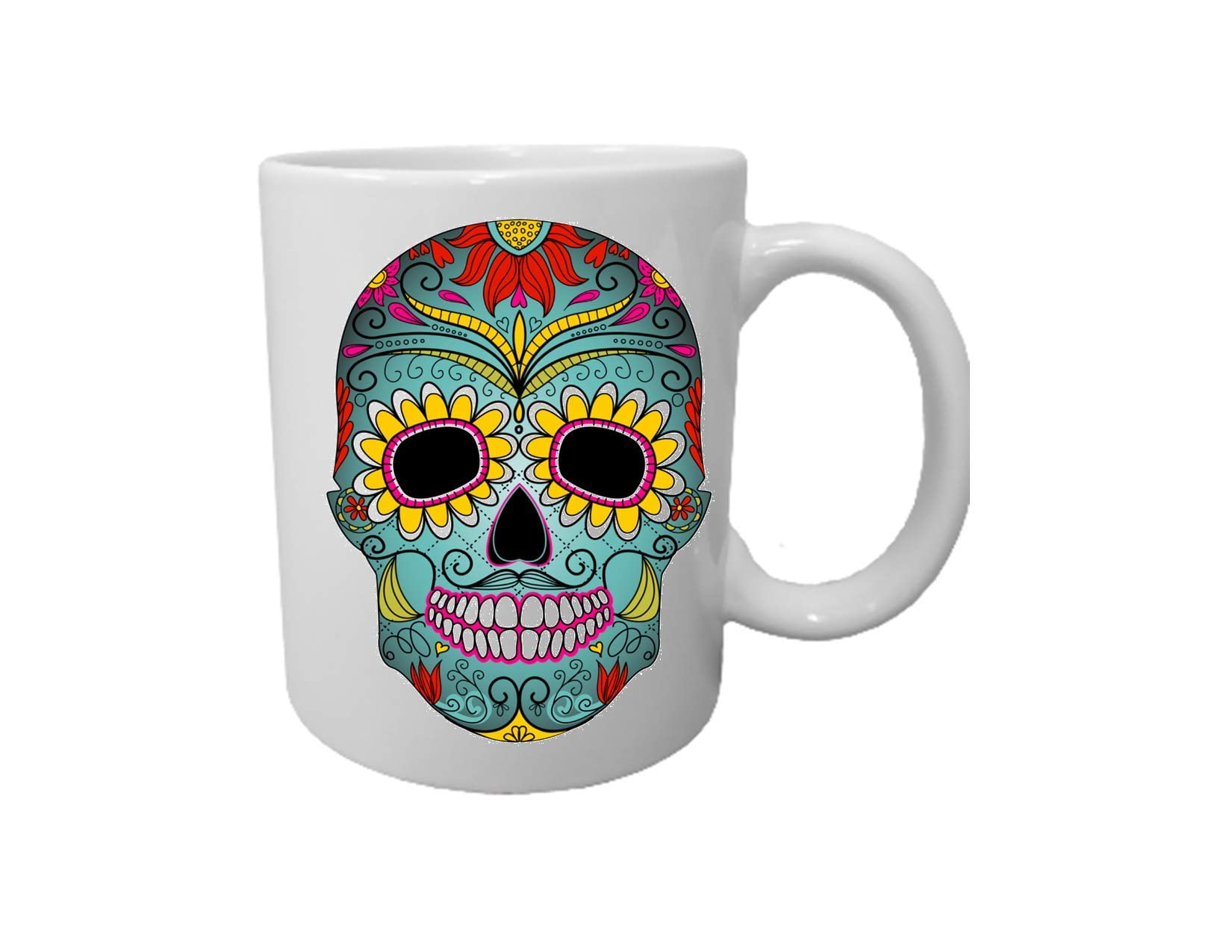 Mugs Skeleton Head White Coffee Mug Drinkware etna.com.pe