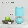 Simple Designs Round Prism Mini Table Lamp with Matching Fabric Shade ...