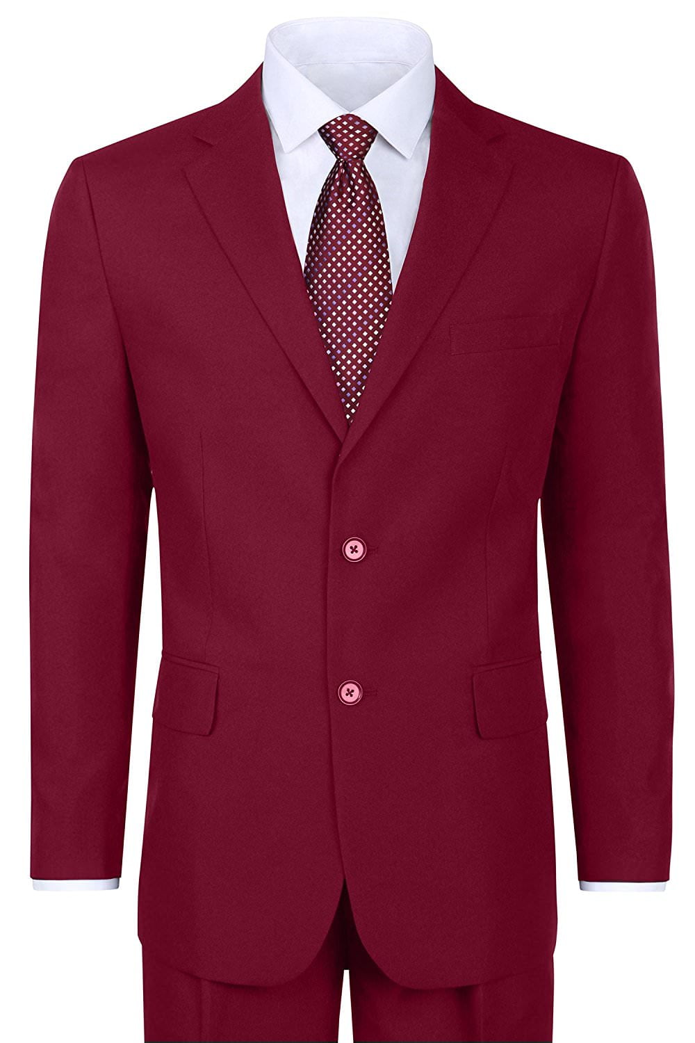Men's Classic 2 Button Suit - Regular Fit - Walmart.com