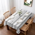 Bohemian Ethnic Triangle Plaid Stripes Table Cloth 60x84in, Waterproof ...