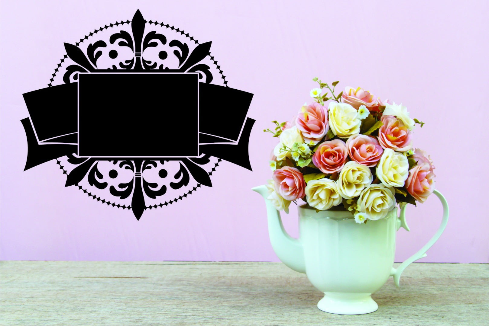 Do It Yourself Wall Decal Sticker Fancy Silhouette Design 20x20 ...