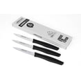 ARCOS 4 inch Paring Knife Set of 3 in Stainless Steel. Black Kitchen ...