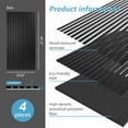 Art3d 3D Fluted Acoustic Wood Panels, Matte Black, 23.6" x 47.2", MDF ...