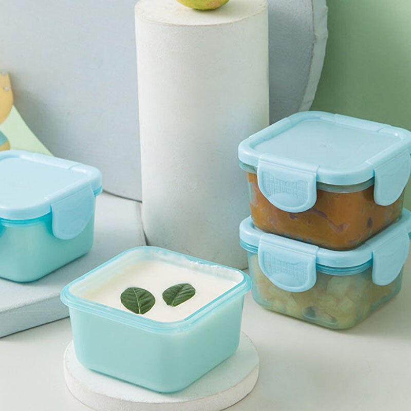 Visland 4PCS Mini Bento Snack Boxes - Reusable Food Containers Mini ...