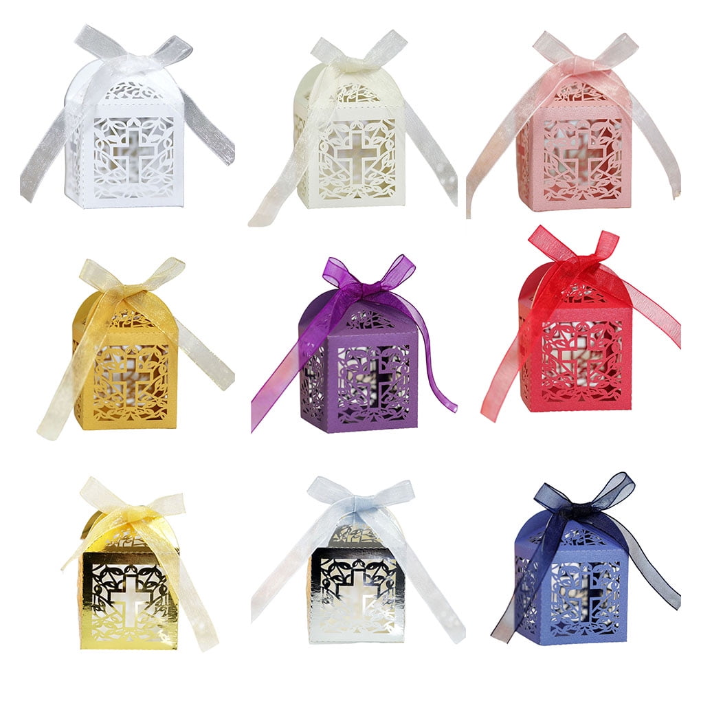 Amaiiu 50 Pieces Gift Boxes Snack Chocolate Cookie Package Holder Paper ...