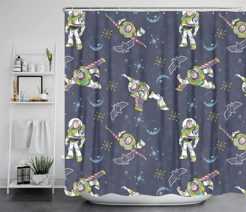 Toy Story Anime Art Cartoon Shower Curtain Bathroom Showers Curtain Set ...