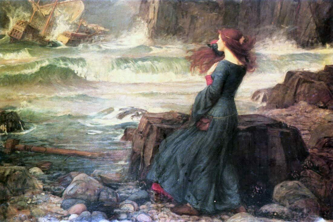 "Miranda The Tempest, Waterhouse - CANVAS OR WALL ART PRINT" - Walmart.com