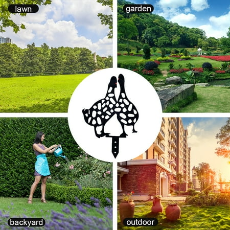 Yard Art Stake Acrylic Duck Shape Garden Stake Yard Stake; Acrylic Yard ...