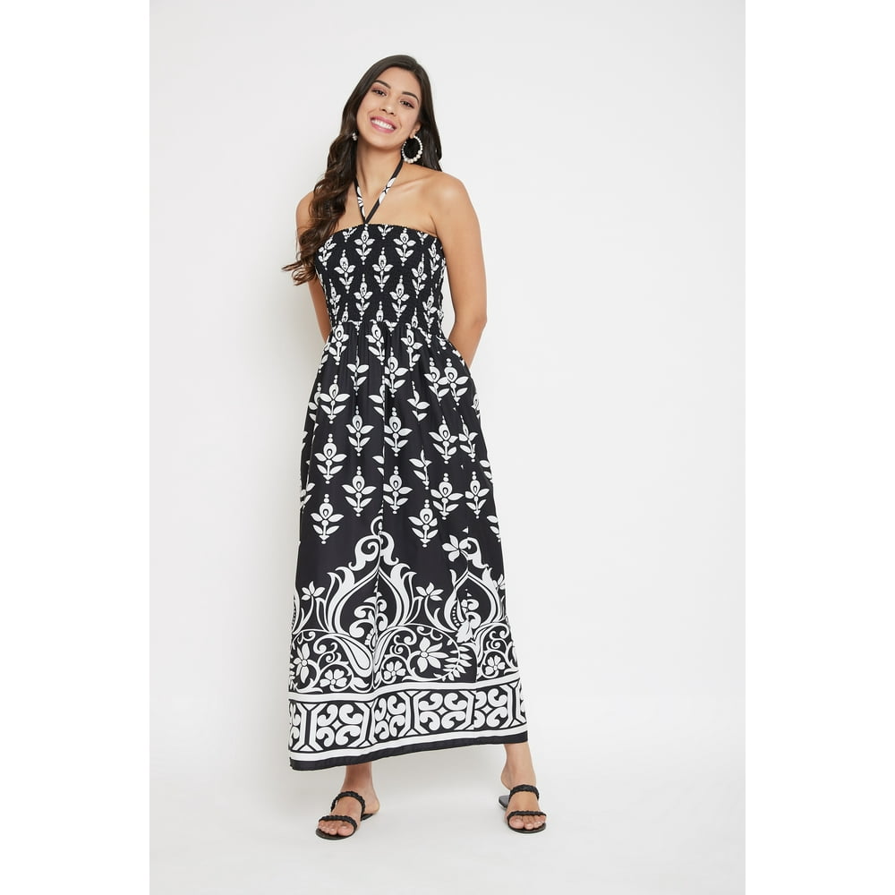 Oussum Womens Strapless Maxi Tube Dress Summer Long Tube Sundress
