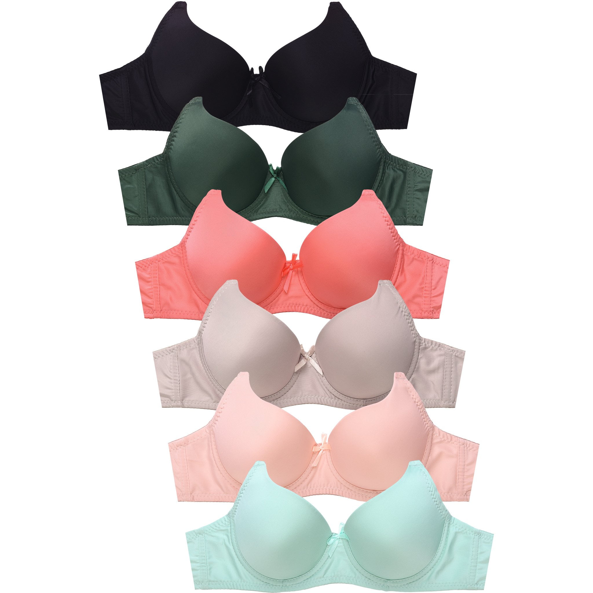 DailyWear Womens Everyday 6 Pack of Bras 4500P2, 36B - Walmart.com