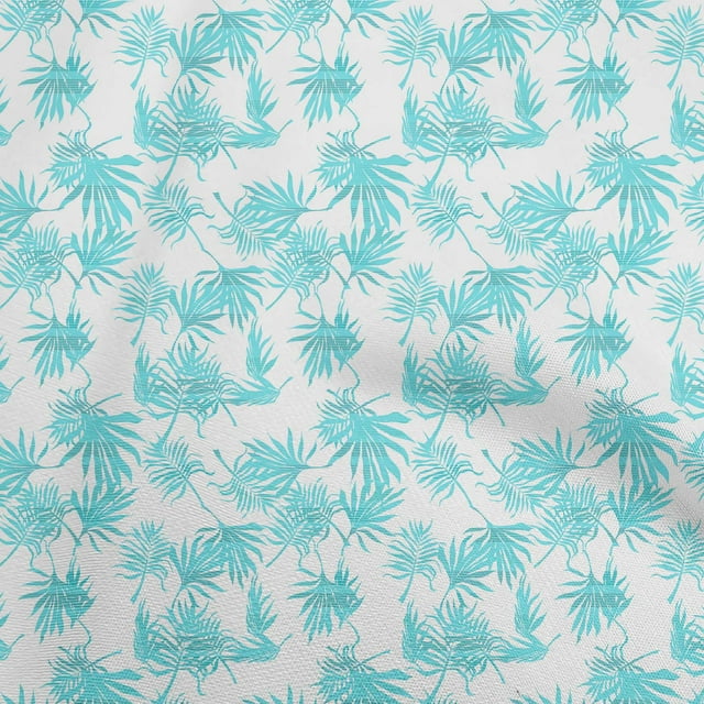 oneOone Cotton Poplin Turquoise Blue Fabric Tropical Diy Clothing ...