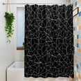 Abstract Lines Shower Curtains for Bathroom, Geometric Black Background ...