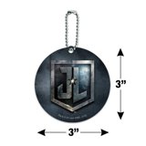 Justice League Movie Logo Round Luggage ID Tag Card Suitcase Carry-On ...