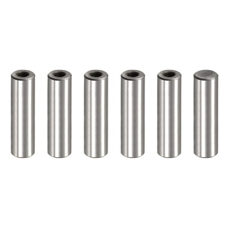M6 Internal Thread Dowel Pin 6 Pack 12x45mm Chamfering Flat Carbon ...