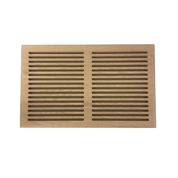 8 Inch x 14 Inch Red Oak Hardwood Vent Floor Register Surface Mount ...
