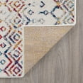 Contemporary 2x8 Area Rug (2'3'' x 7'3'') Geometric Cream, Multi-Color ...