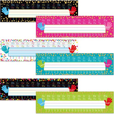 48 Pieces Confetti Name Plates Colorful Polka Dot Traditional ...