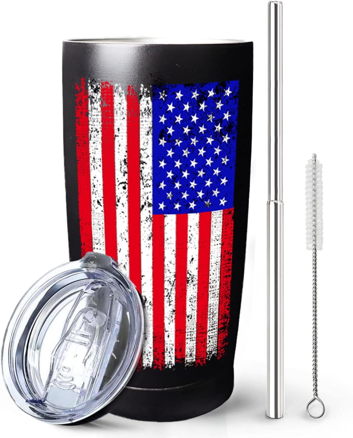 Fishing Gifts for Men, Fishing American Flag Stainless Steel Cups Mug ...