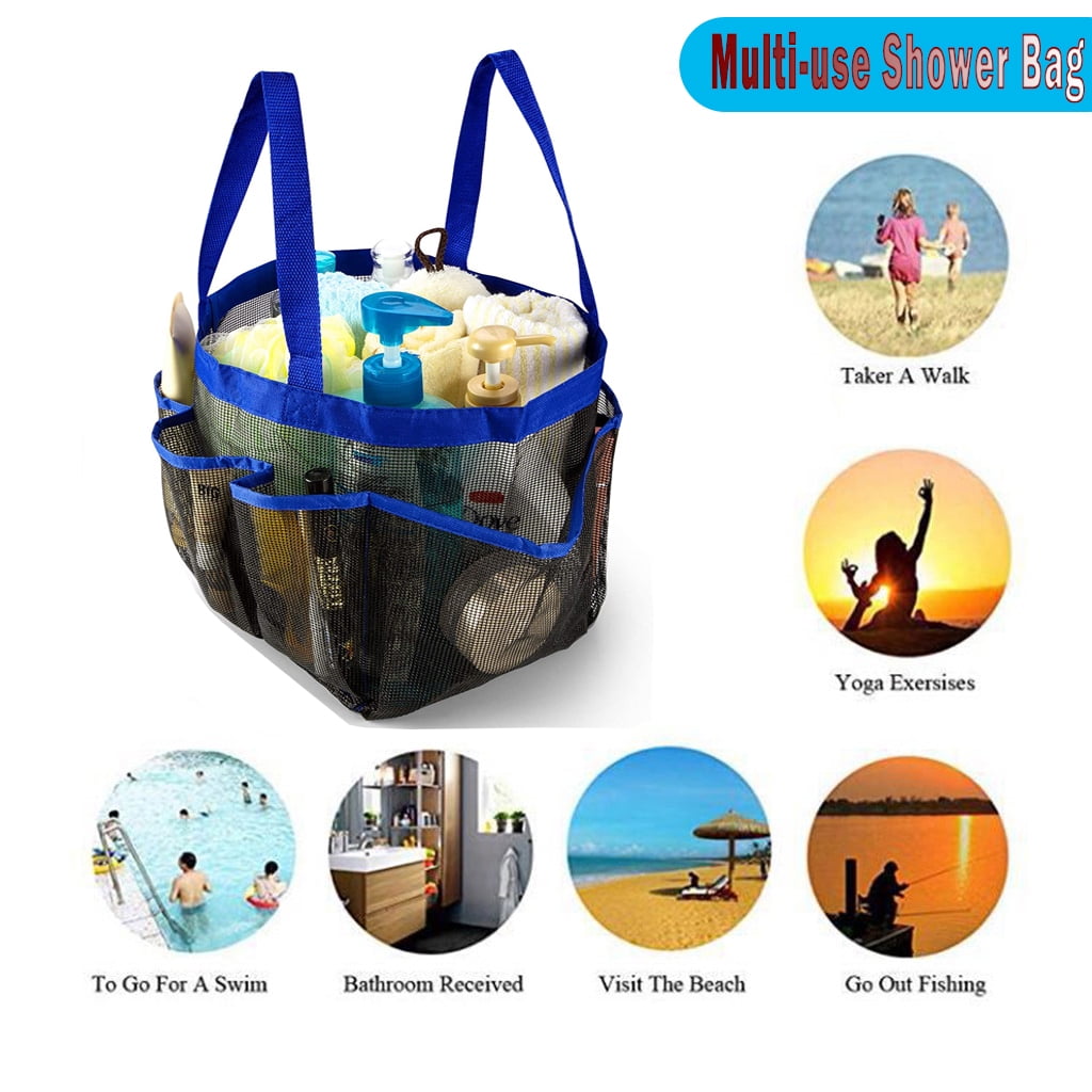 MAINYU Mesh Shower Caddy, Portable Quick Dry Shower Tote Bag Hanging ...