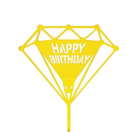 braveheart Acrylic Happy Birthday Cake Topper Dessert Flag Baby Shower ...