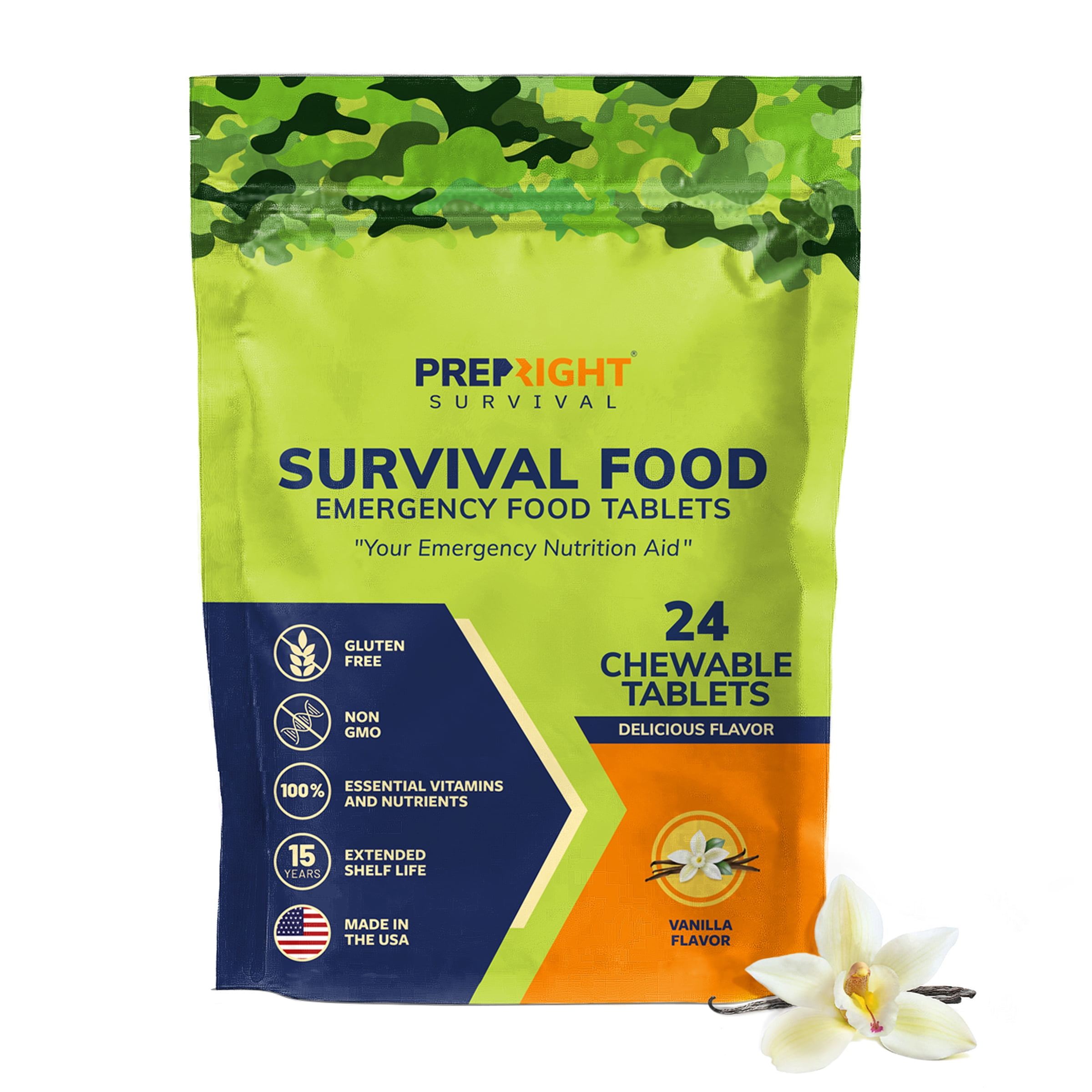 Prep-Right Survival, 24 Pack Chewable Emergency Preparedness Food ...