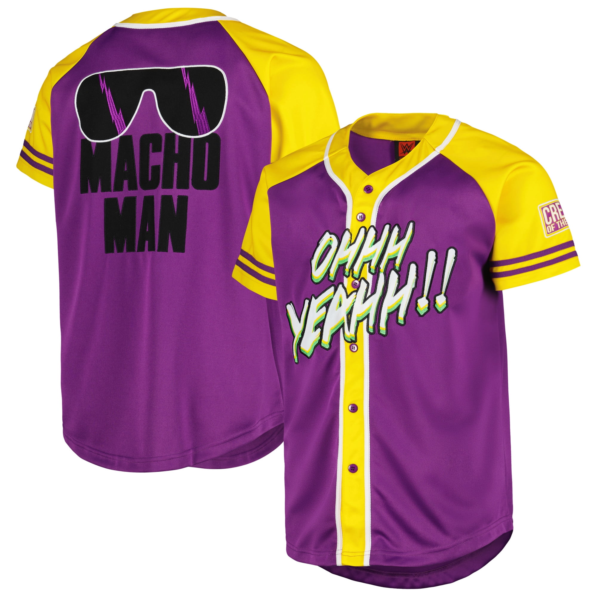 Men's Purple "Macho Man" Randy Savage Baseball Jersey - Walmart.com