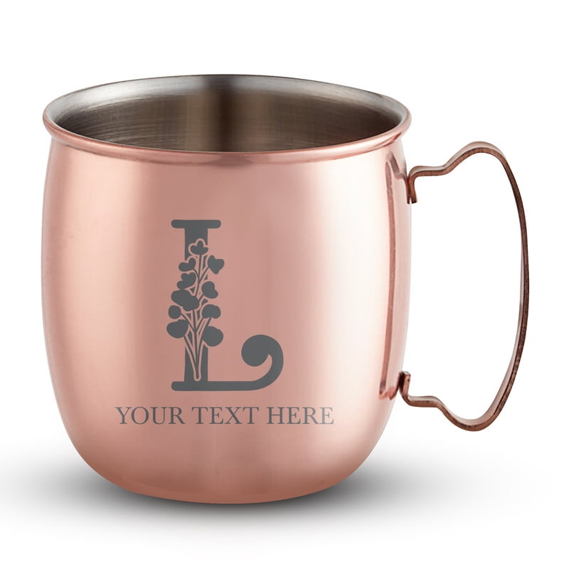 PERSONALIZED Monogram Letter Name Custom Engraved Moscow Mule Mug With ...