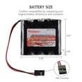 Tenergy NiMH Receiver RX Battery with Hitec Connectors 4.8V 2000mAh ...