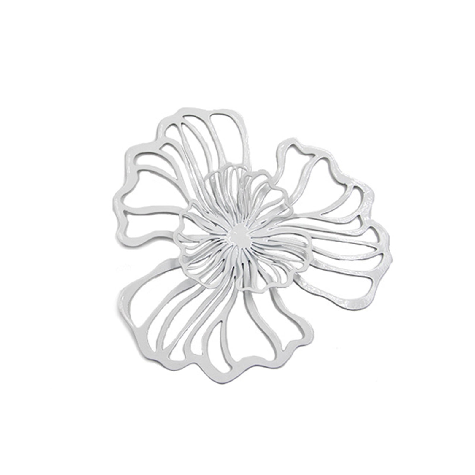 HYmarket Modern Double Layers Wall Flower Statue - Light Luxury Hollow ...