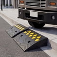 Heavy-Duty Rubber Curb Ramp, 2 Pcs Driveway Threshold Ramps with ...
