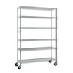 EasingRoom 5-Shelf Rolling Shelving Storage Rack w/4 Wheels for Garage ...