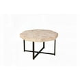 Vintage Wood Octagonal Patchwork Farmhouse 30 Inch Coffee Table with ...