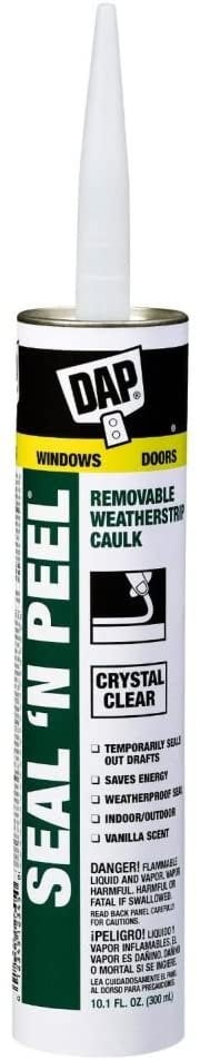 Dap 18354 Seal 'N Peel Removable Clear Caulk, 10.1-Ounce 6 Pack ...