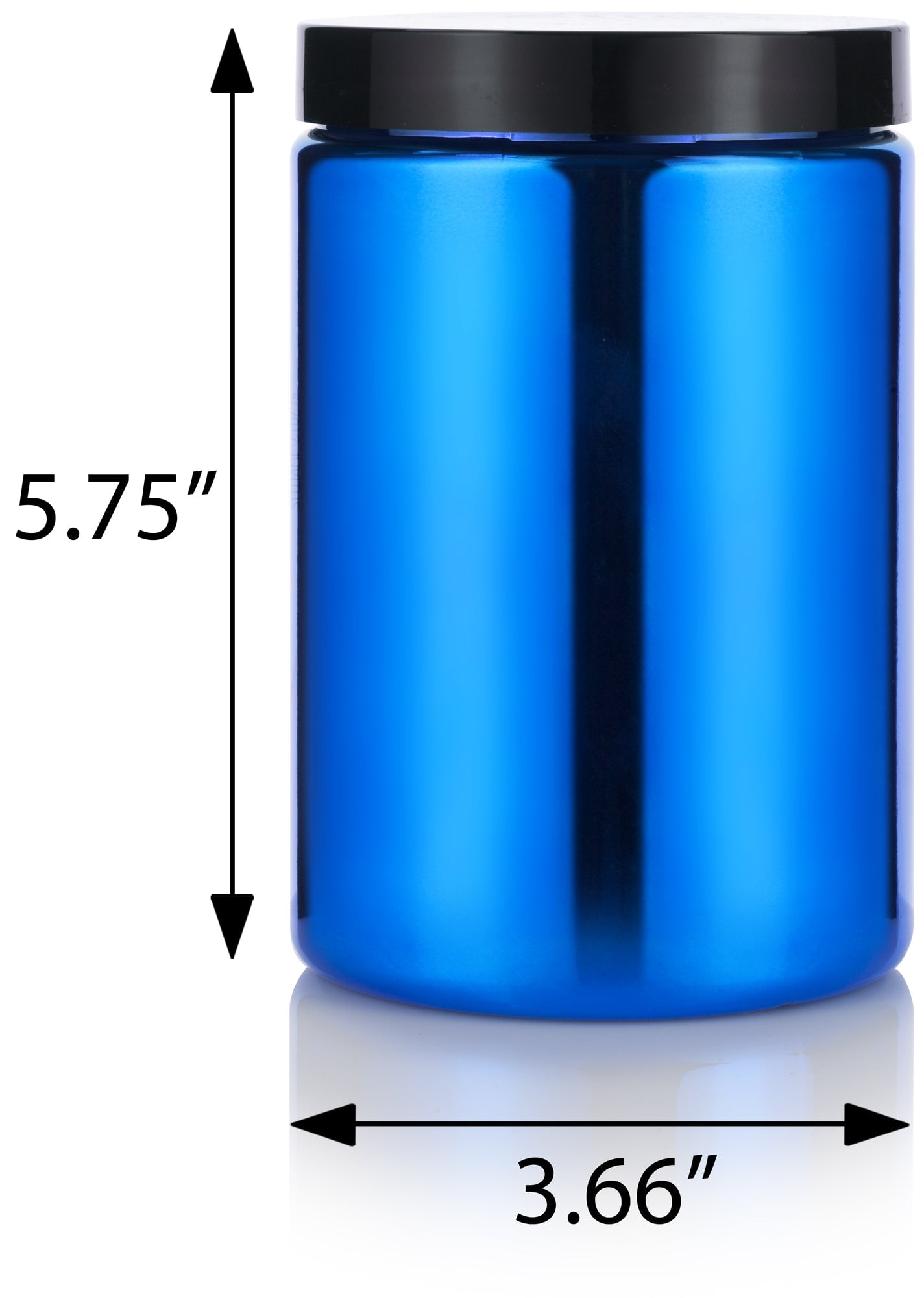 Blue Metallic HDPE Plastic 25 oz Jar (12 Pack) - Walmart.com