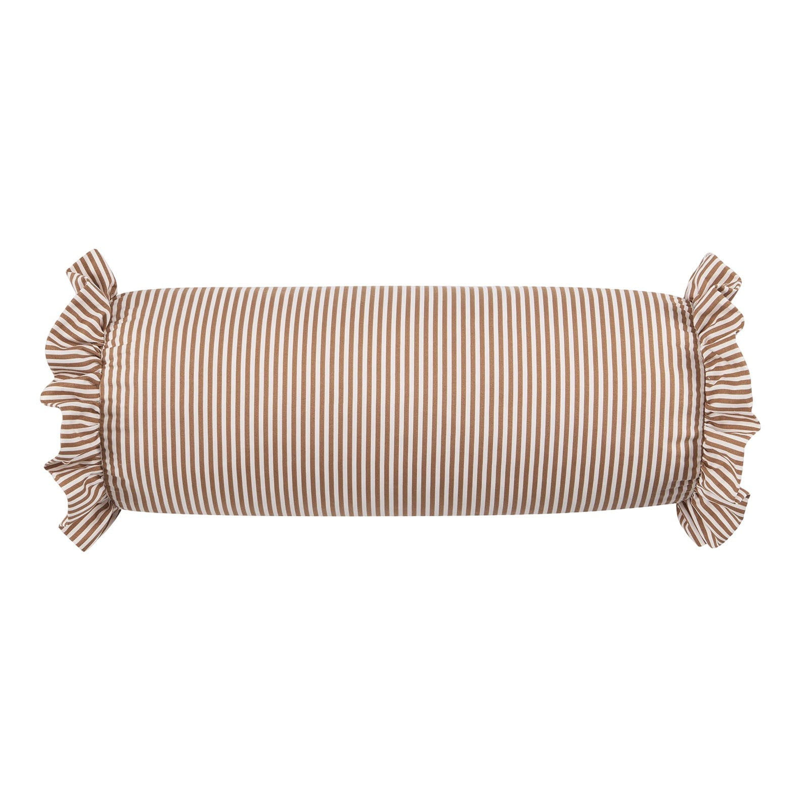 Click here for Yhmxh Striped Bolster Pillow With Ruffled Edges So... prices