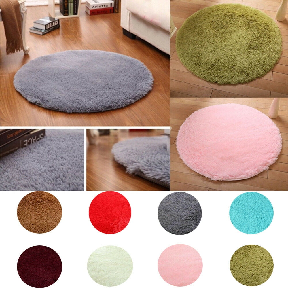 Round Rug for Bedroom, Fluffy Circle Rug for Kids Room, Furry Carpet ...