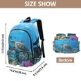 ALAZA Turtle in Sea Print Student Backpack School Bookbag Large Laptop ...