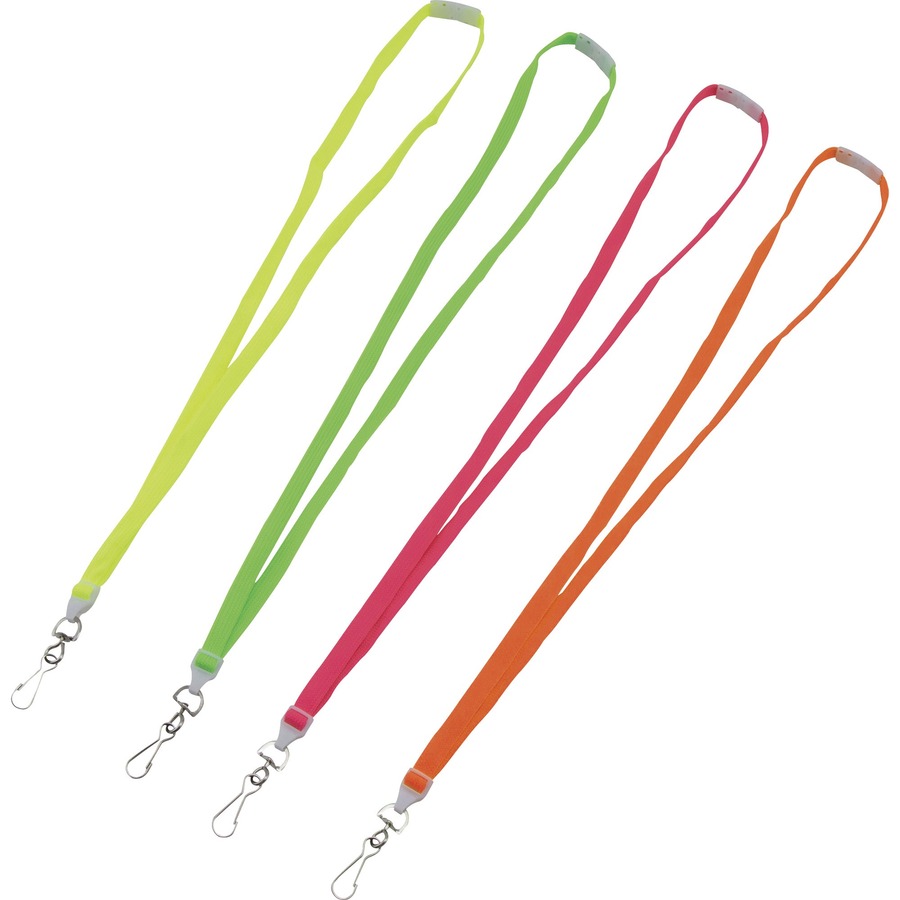 Advantus Neon Breakaway Lanyard - 12 / Pack - 0.5" Width x 36" Length ...