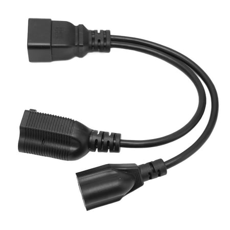 IEC320 C20 Male To 5-15R 5-20R Female Power Cord, 1 In 2 Out PVC Shell Waterproof Tear Plug And ...