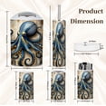 Bathroom Accessory Set 6 Piece with Vibrant Blue Octopus Accents ...