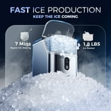 SIMZLIFE Nugget Ice Maker Countertop, Portable Self-Cleaning Chewable ...