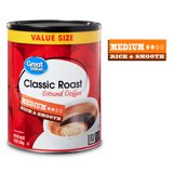 Great Value Classic Roast Medium Ground Coffee, Value Size, 48 oz ...