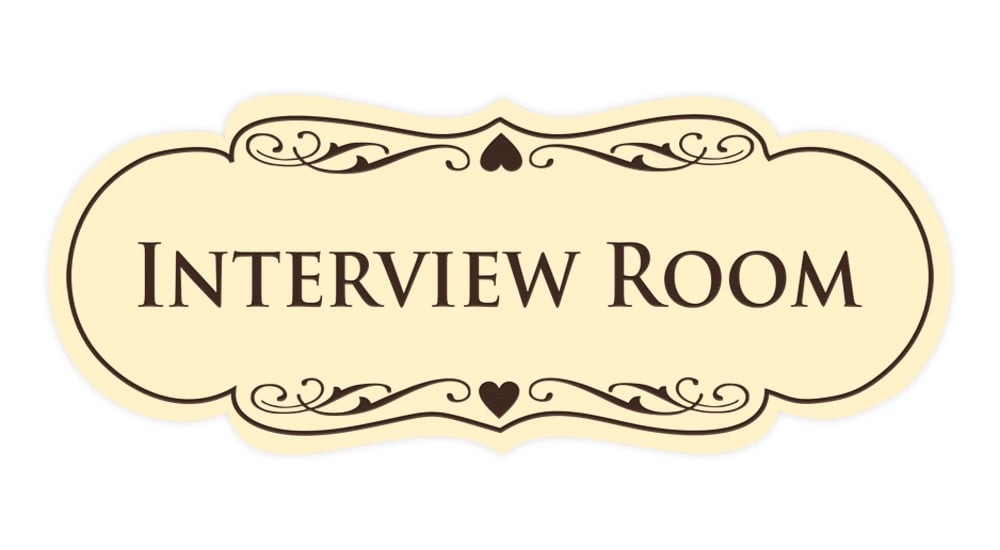 Signs ByLITA Designer Interview Room Sign (Ivory/Dark Brown) - Large ...