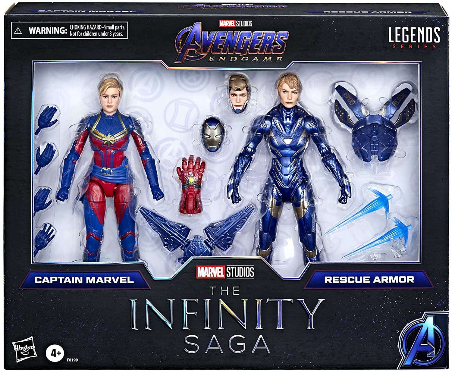 Marvel Legends Captain Marvel & Rescue Armor Action Figure 2-Pack (The ...