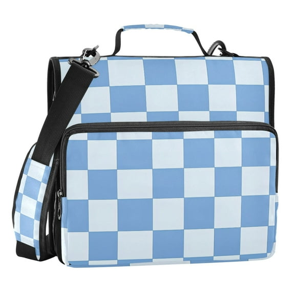 ALAZA Zipper Binder Bows Checkered 1.5 inch 3 Ring 500 Sheet Capacity ...