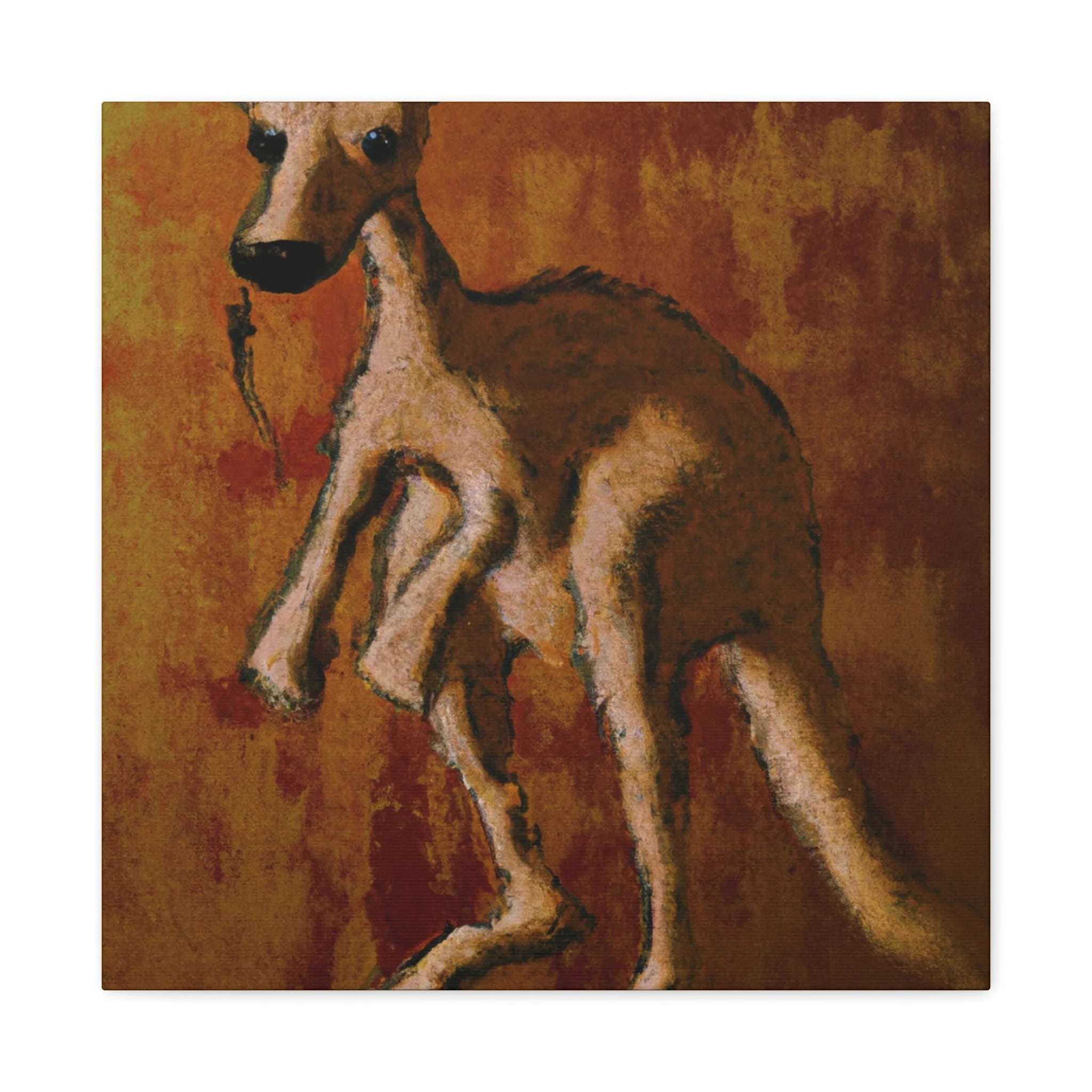 Kangaroo in Moonlight - Canvas - Walmart.com