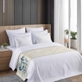 Blue Anchor Bed Runner Twin Size Watercolor Hope Anchors The Soul Linen ...