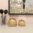Cosmoliving by Cosmopolitan Glam Transparent Smoked Glass with Golden ...